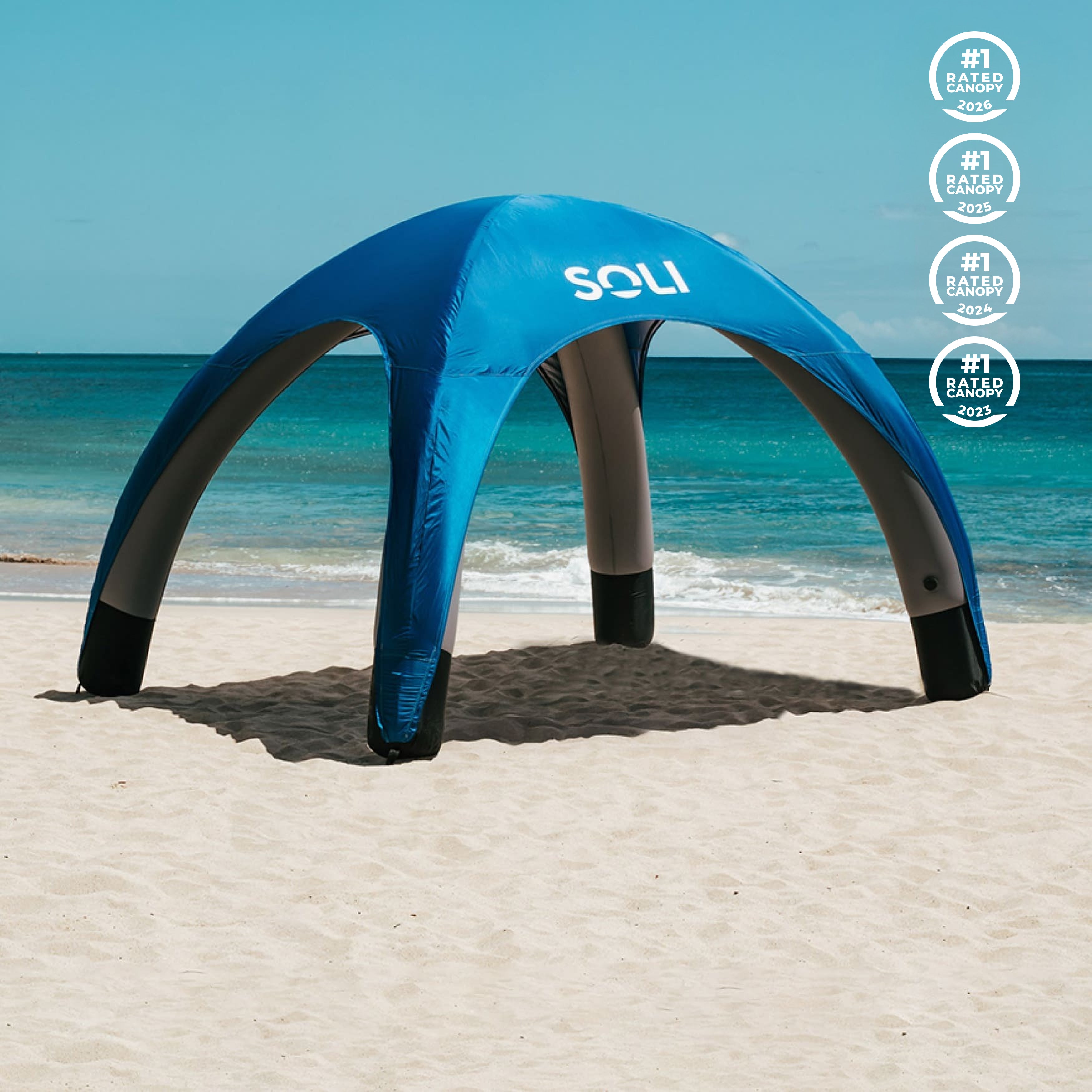 SOLI Air Canopy: BEST Portable Inflatable Beach Tent Bundle for 2025
