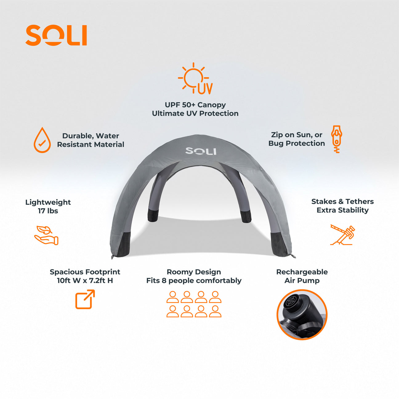 Inflatable Sun Shade Canopy | Air Canopy - SOLI